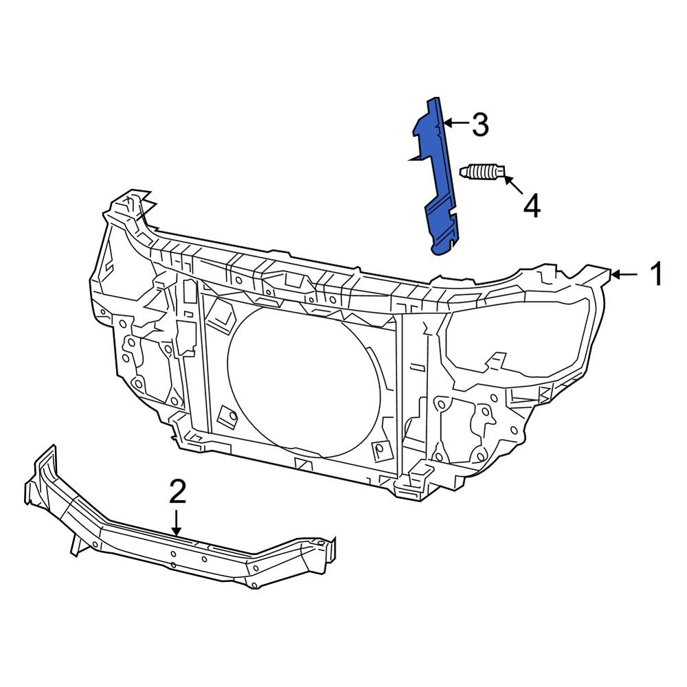 Dodge OE 52014512AC - Front Left Radiator Support Air Deflector