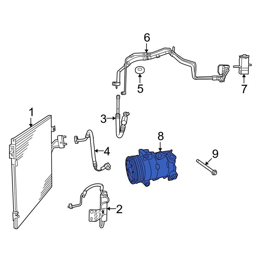 Dodge OE 55111425AC - A/C Compressor