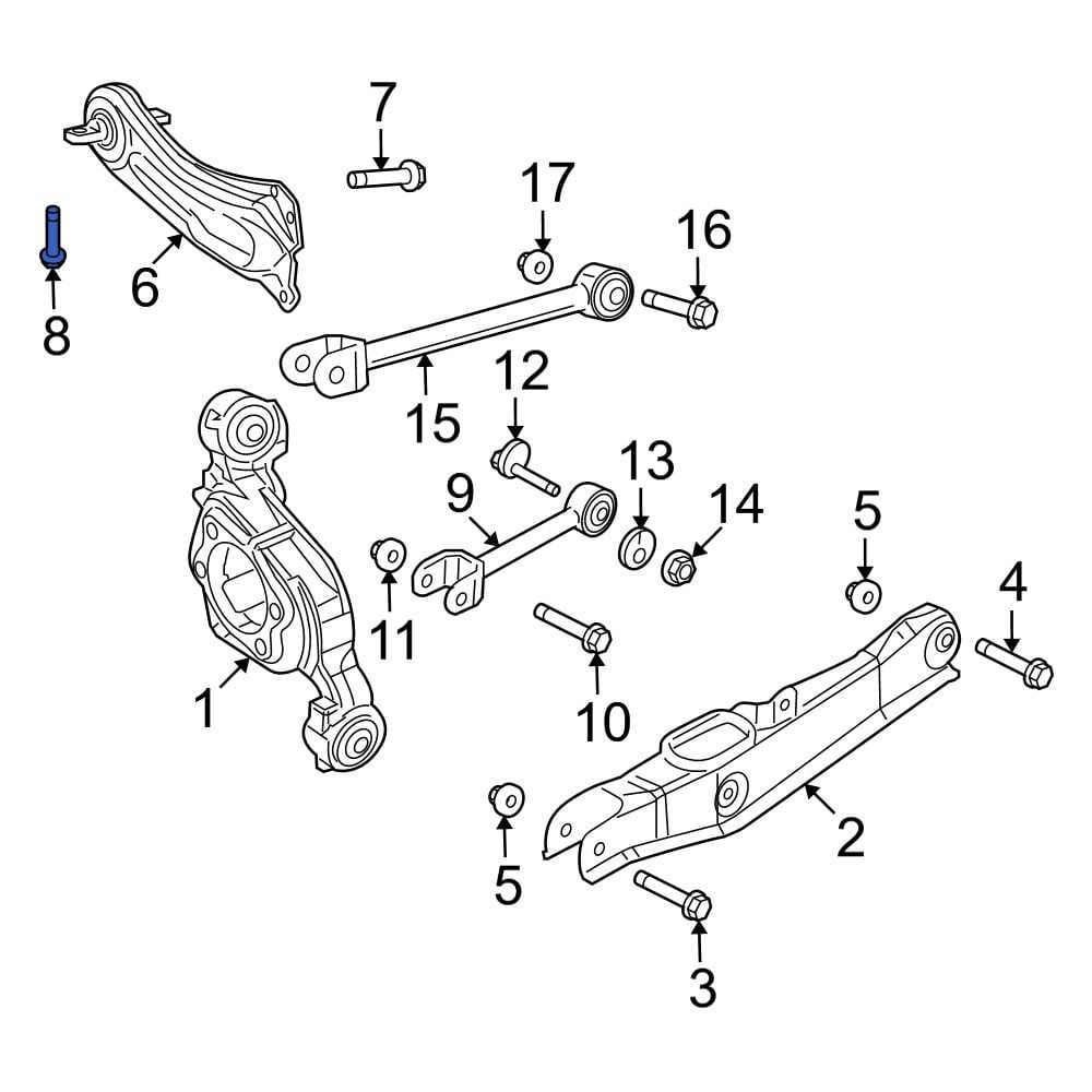 Dodge OE 6104462AA - Suspension Trailing Arm Bolt