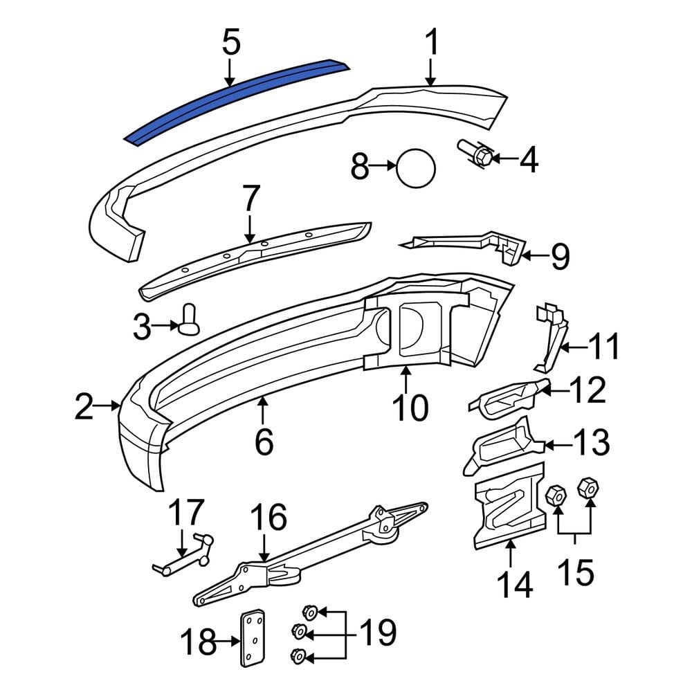 Dodge OE 55077763AB - Front Bumper Step Pad