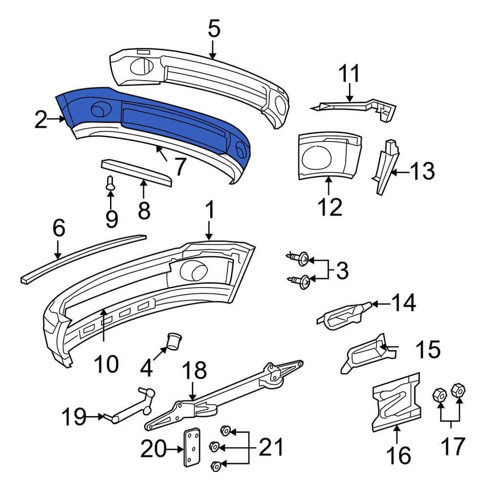 Dodge OE 68001358AA - Front Lower Bumper Cover