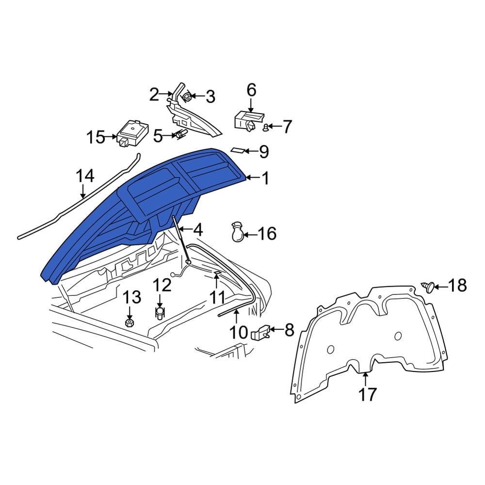 Dodge OE 55275733AF - Front Hood Panel