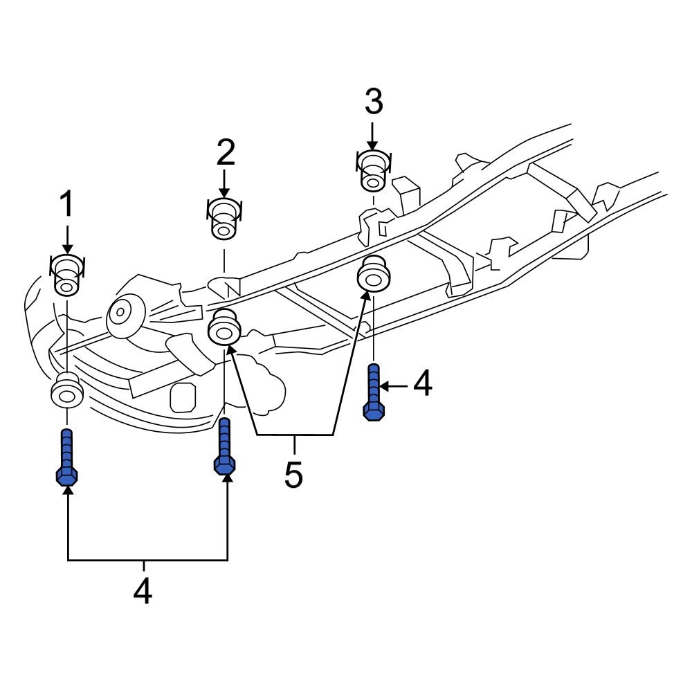 Dodge OE 6508326AA - Body Mount Cushion Bolt