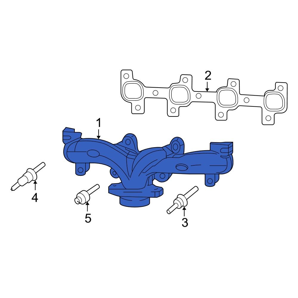 Dodge OE 53032898AF - Right Exhaust Manifold