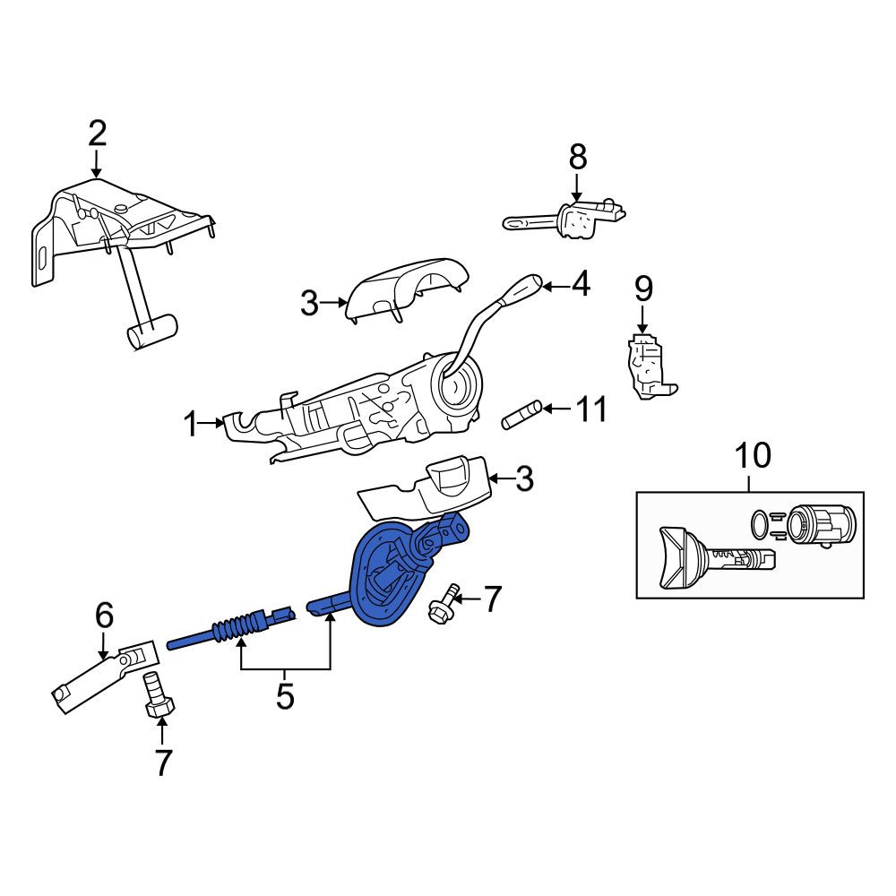 Dodge OE 5108175AB - Upper Steering Shaft