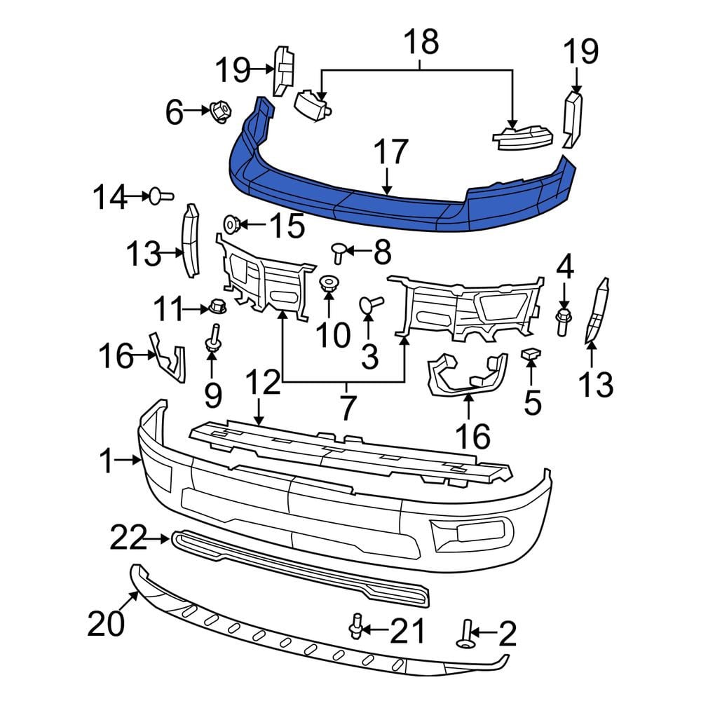 Dodge OE 68034055AA - Front Bumper Cover
