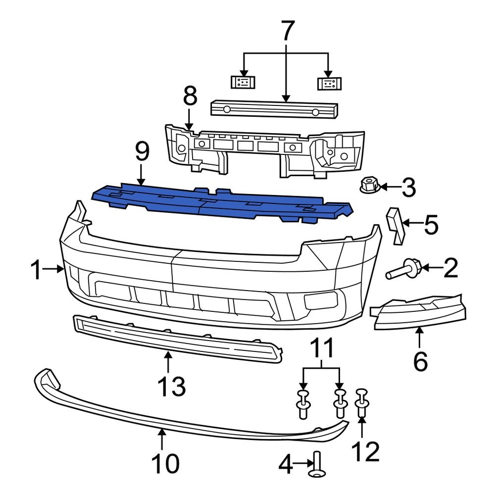 Dodge OE 68031521AC - Front Bumper Cover Reinforcement