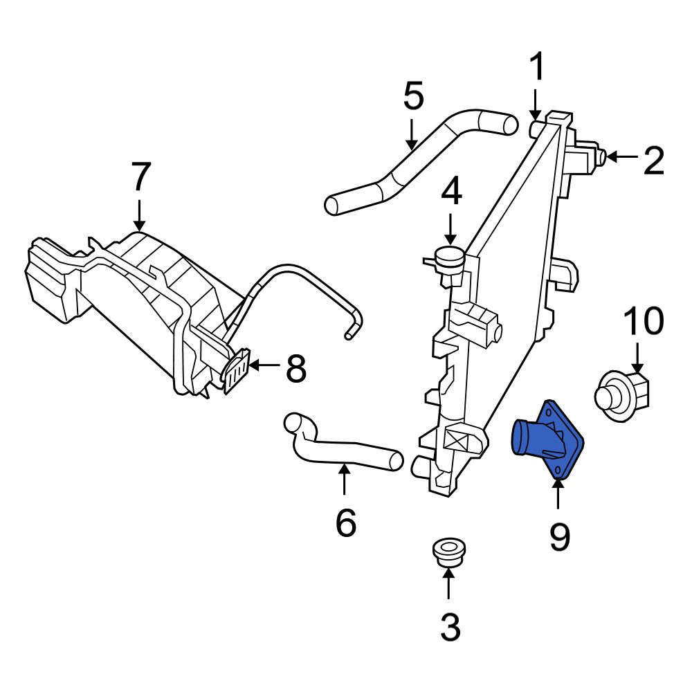 Dodge OE 53020887AD - Engine Coolant Thermostat Housing