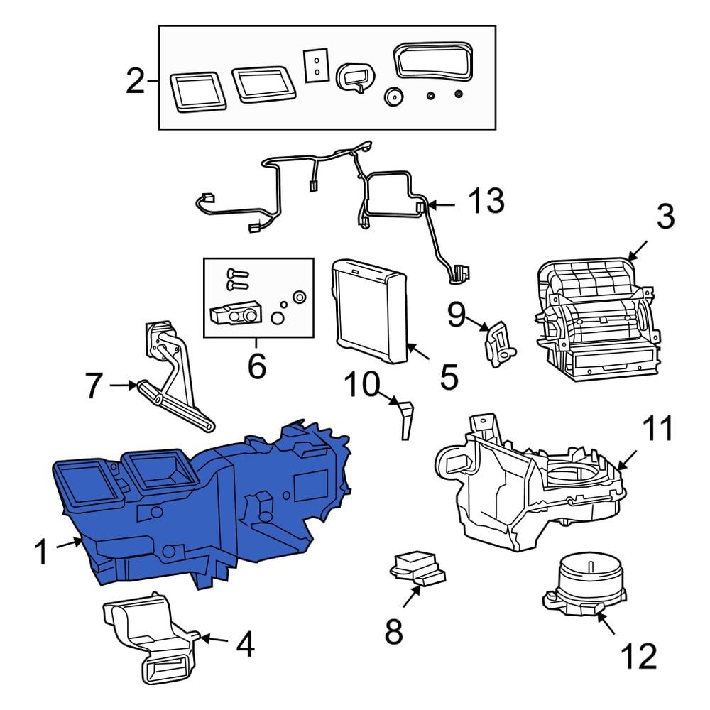 Dodge OE 68197459AC - HVAC Unit Case