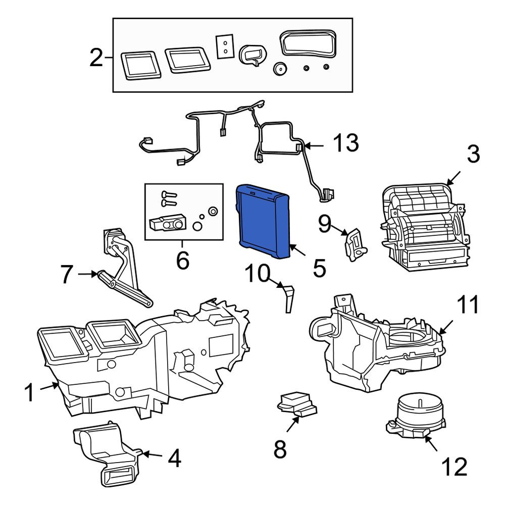 Dodge OE 68048899AA - A/C Evaporator Core