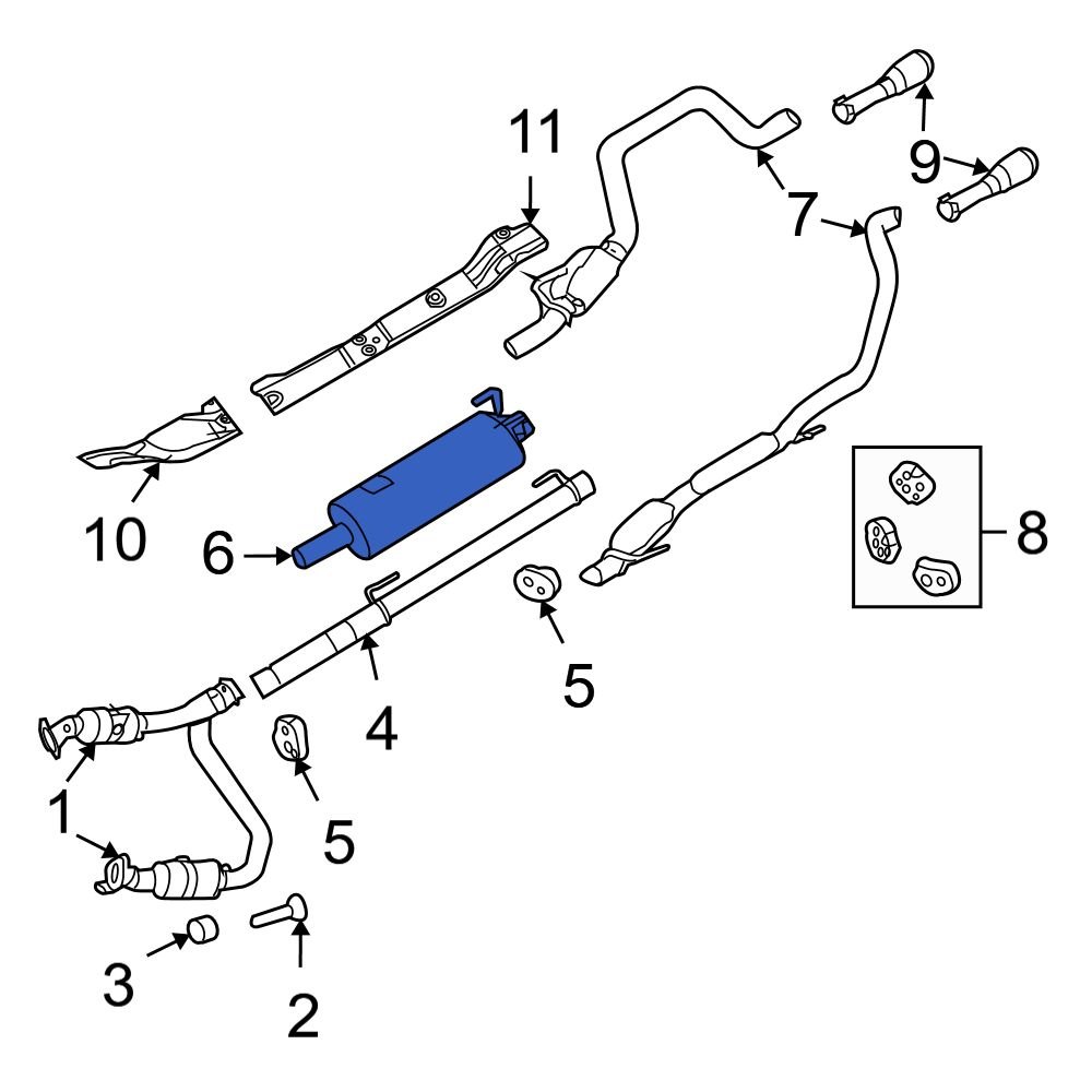 Dodge OE 55398327AG - Exhaust Muffler