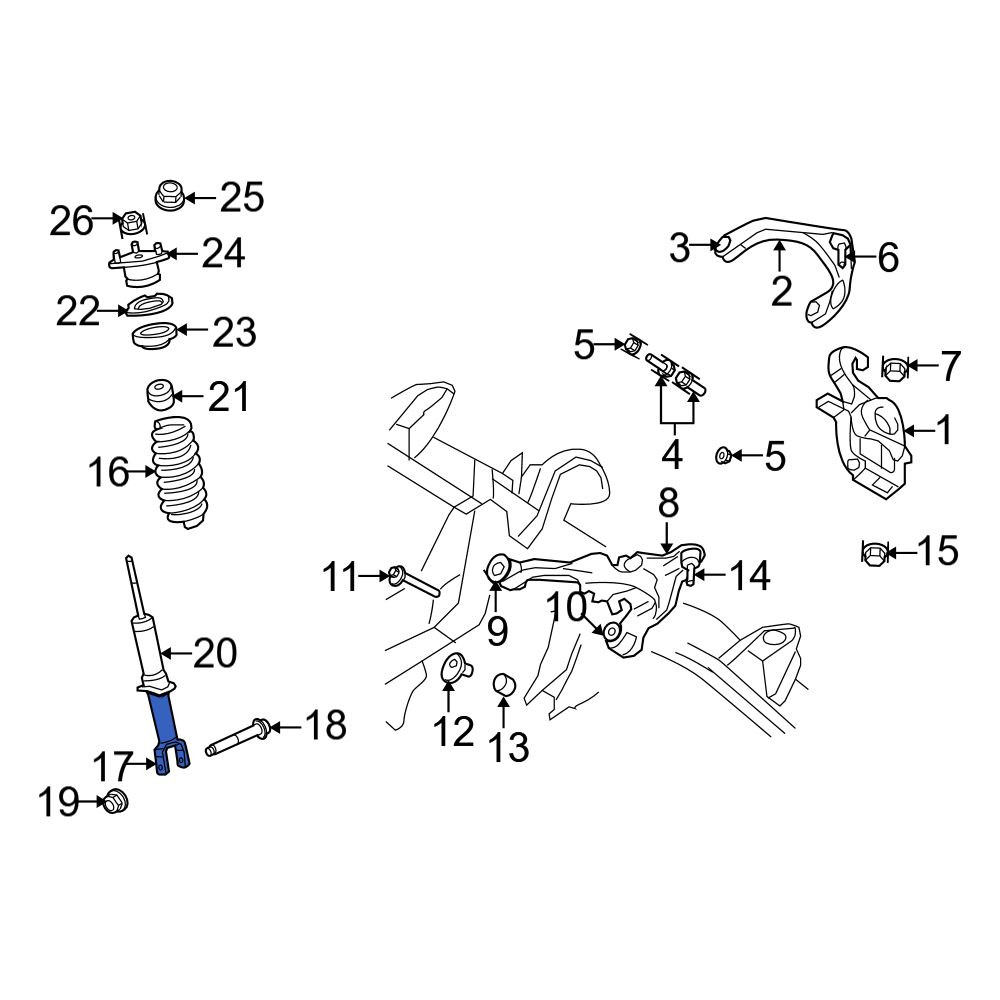 Dodge OE 68040873AB - Front Suspension Shock Absorber