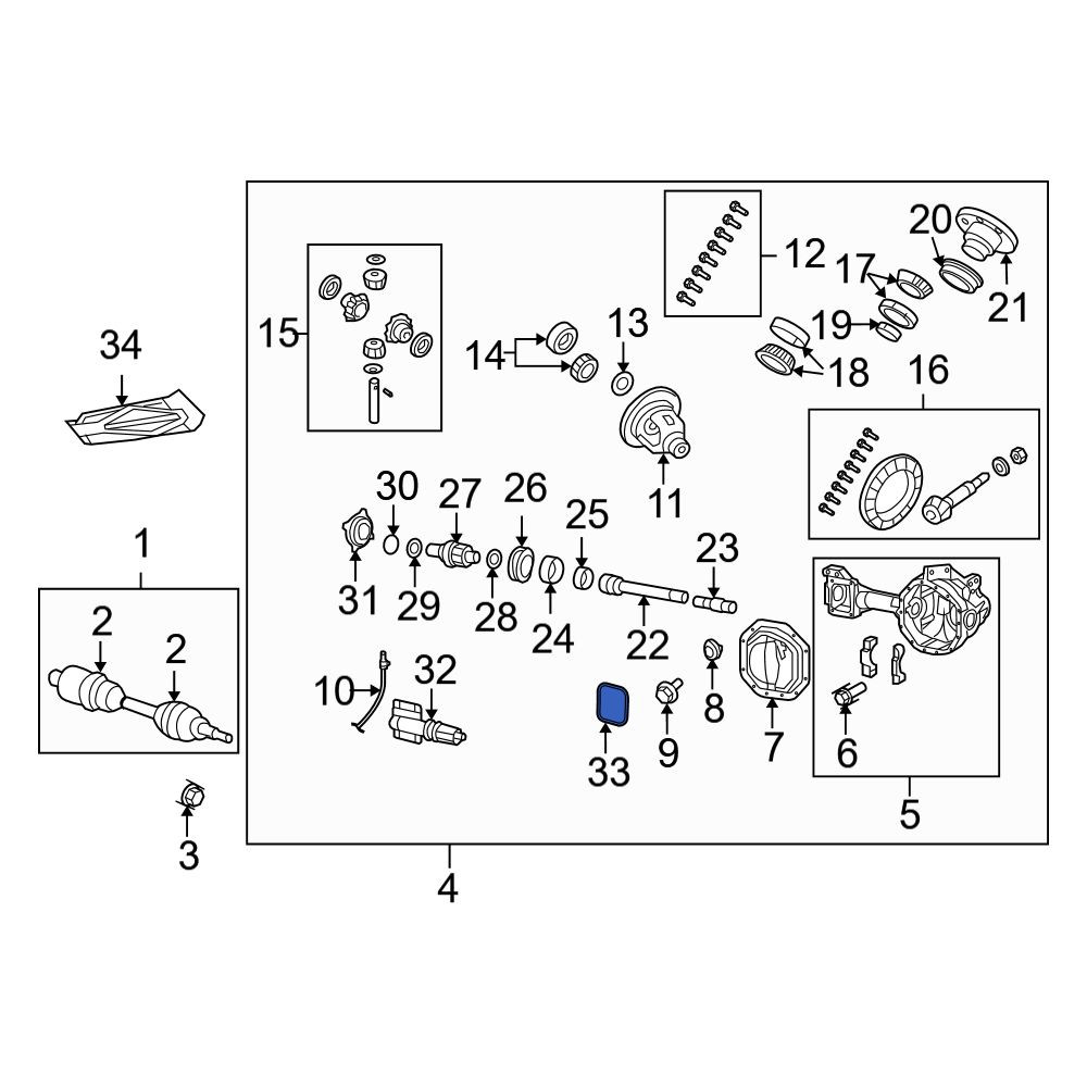 Dodge OE 5179614AA - Differential Lock Motor Gasket