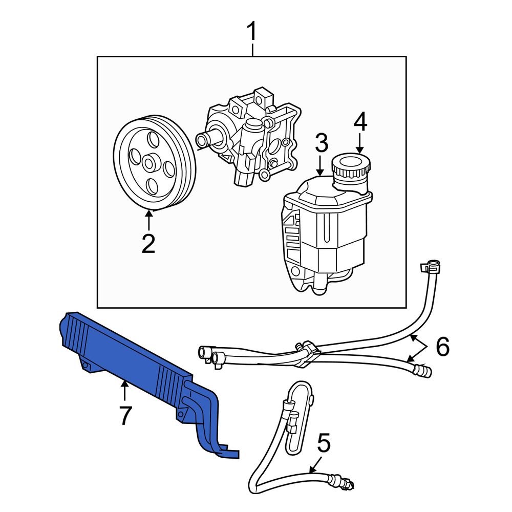Dodge OE 55056800AE - Front Power Steering Cooler