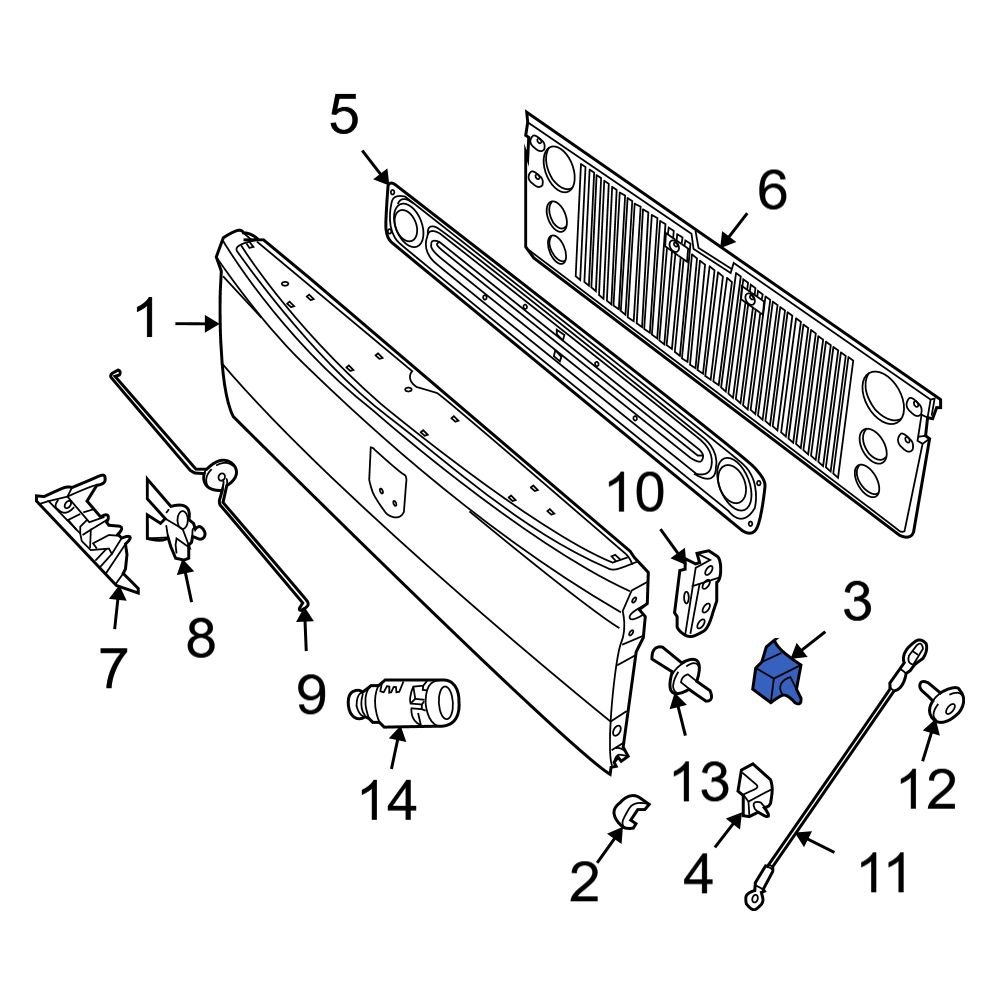 Dodge OE 55276274AD - Rear Upper Tailgate Stop Bumper