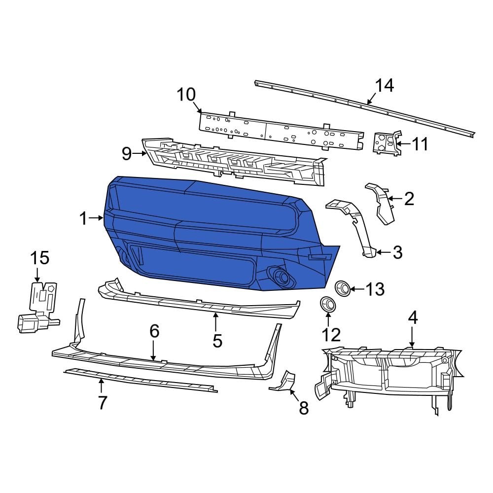 Dodge OE 68371805AA - Front Bumper Cover