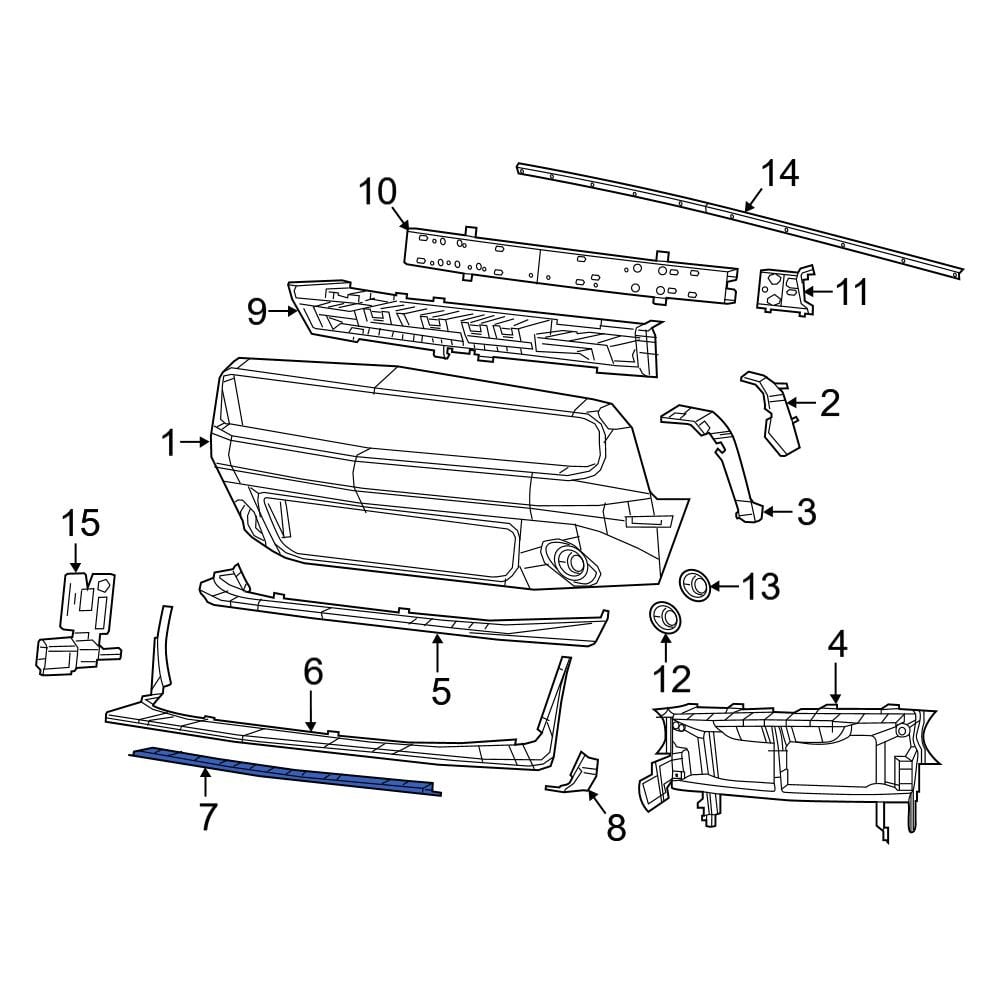 Dodge OE 68260156AC - Front Bumper Cover Reinforcement