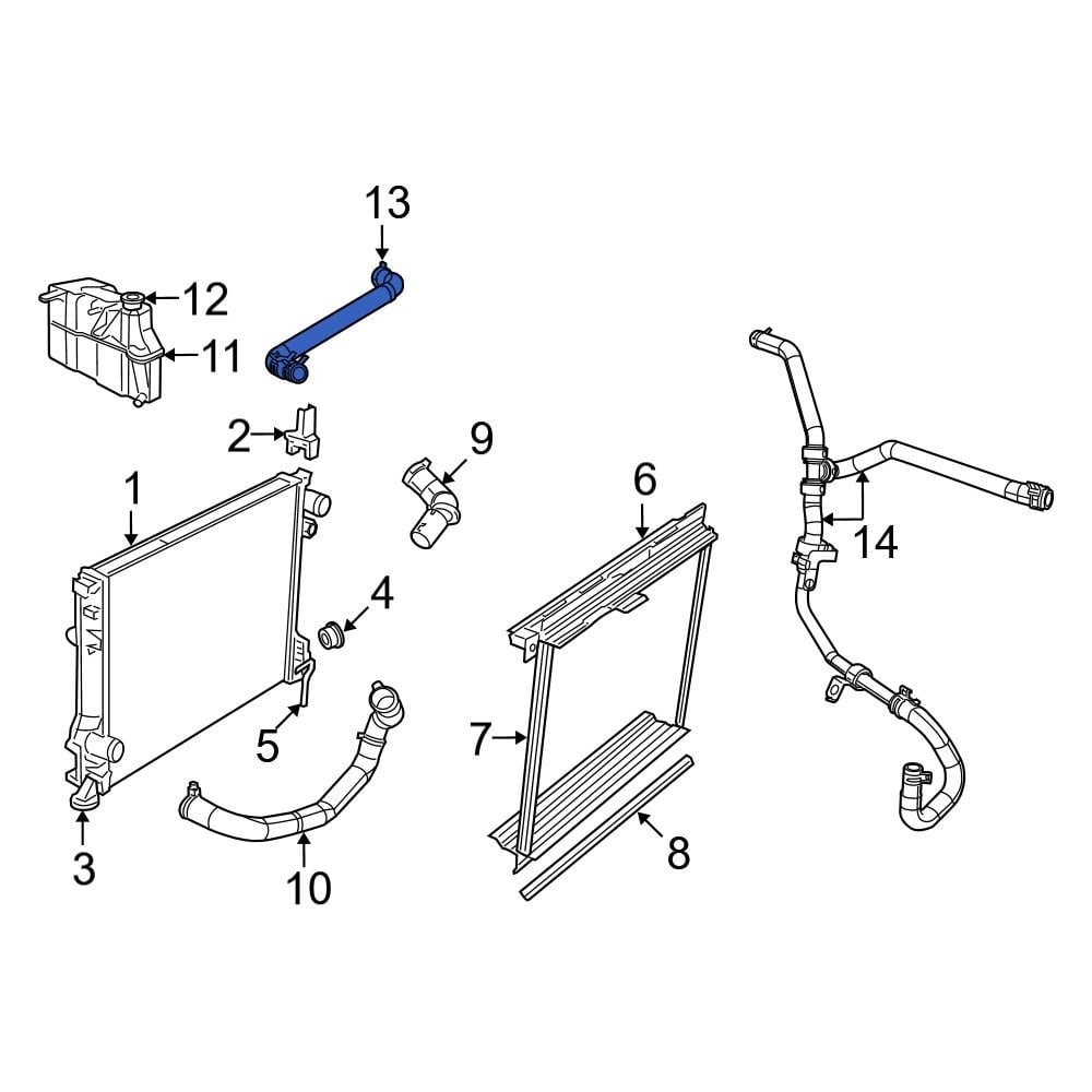 Dodge OE 55038132AA - HVAC Heater Hose