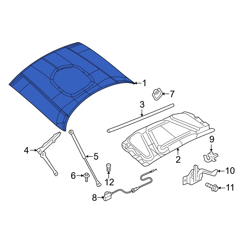 Dodge OE 68261379AD - Front Hood Panel
