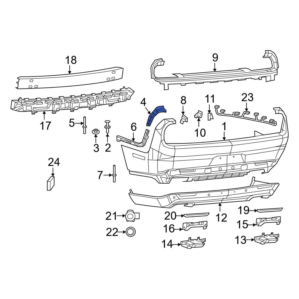 Dodge OE 68026645AF - Left Upper Bumper Cover Bracket