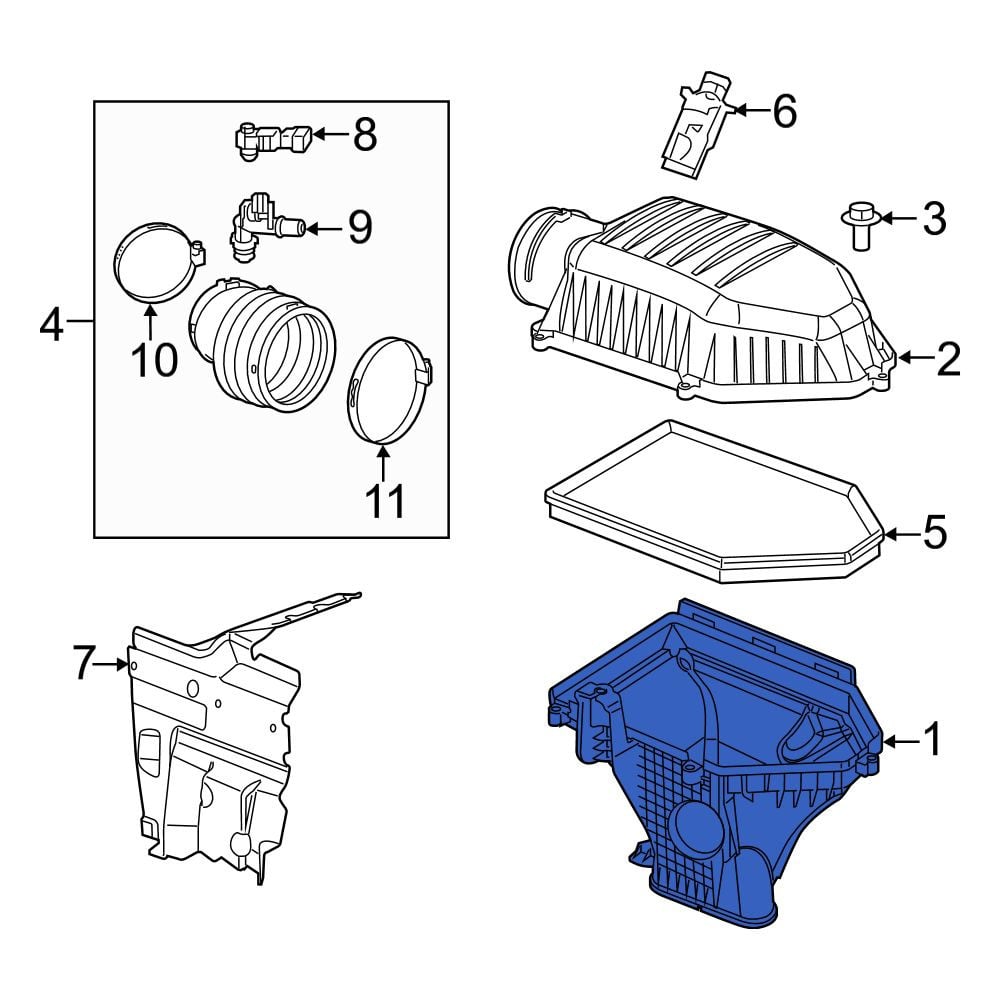 Dodge OE 68175164AC - Air Filter Housing