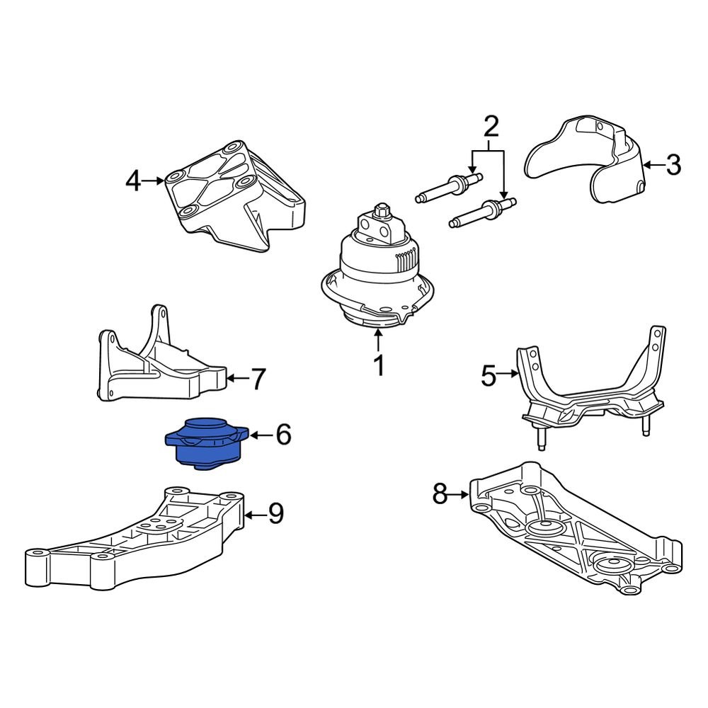 Dodge OE 68092519AA - Automatic Transmission Mount