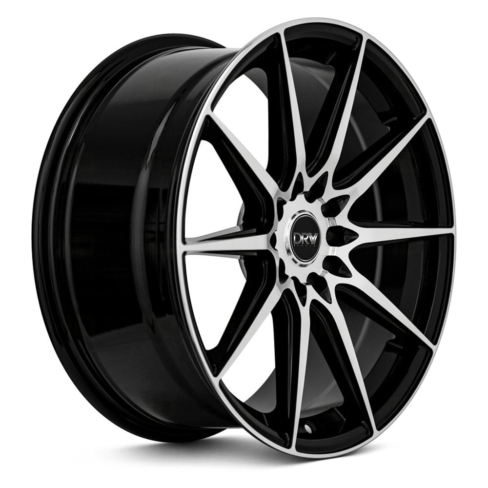 DRW® D19 Wheels - Black with Machined Face Rims - D19-177510H3873BMF-114.3