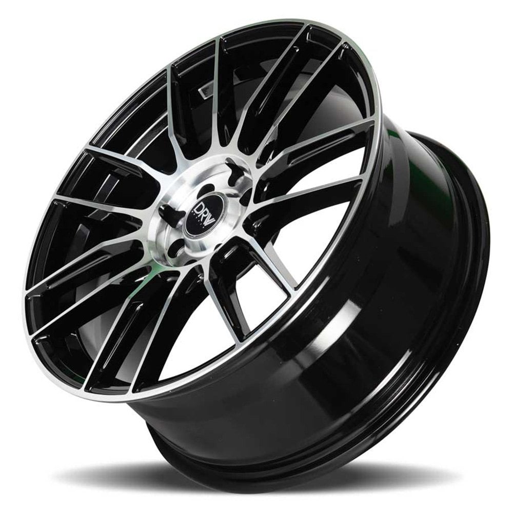 DRW® D22 Wheels - Black with Machined Face Rims