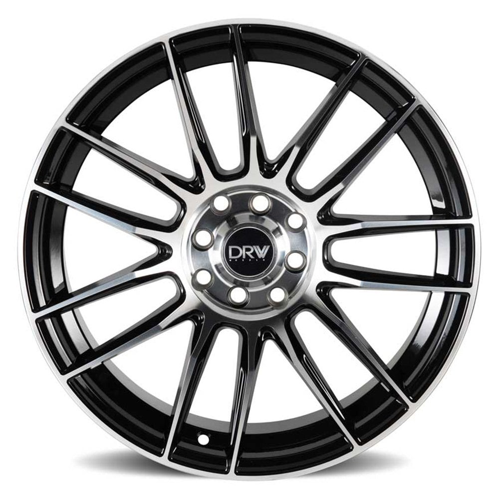 DRW® D22 Wheels - Black with Machined Face Rims