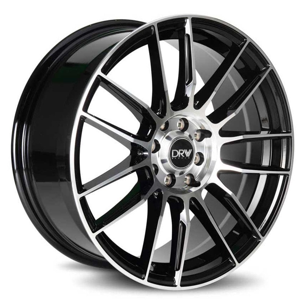 DRW® D22 Wheels - Black with Machined Face Rims
