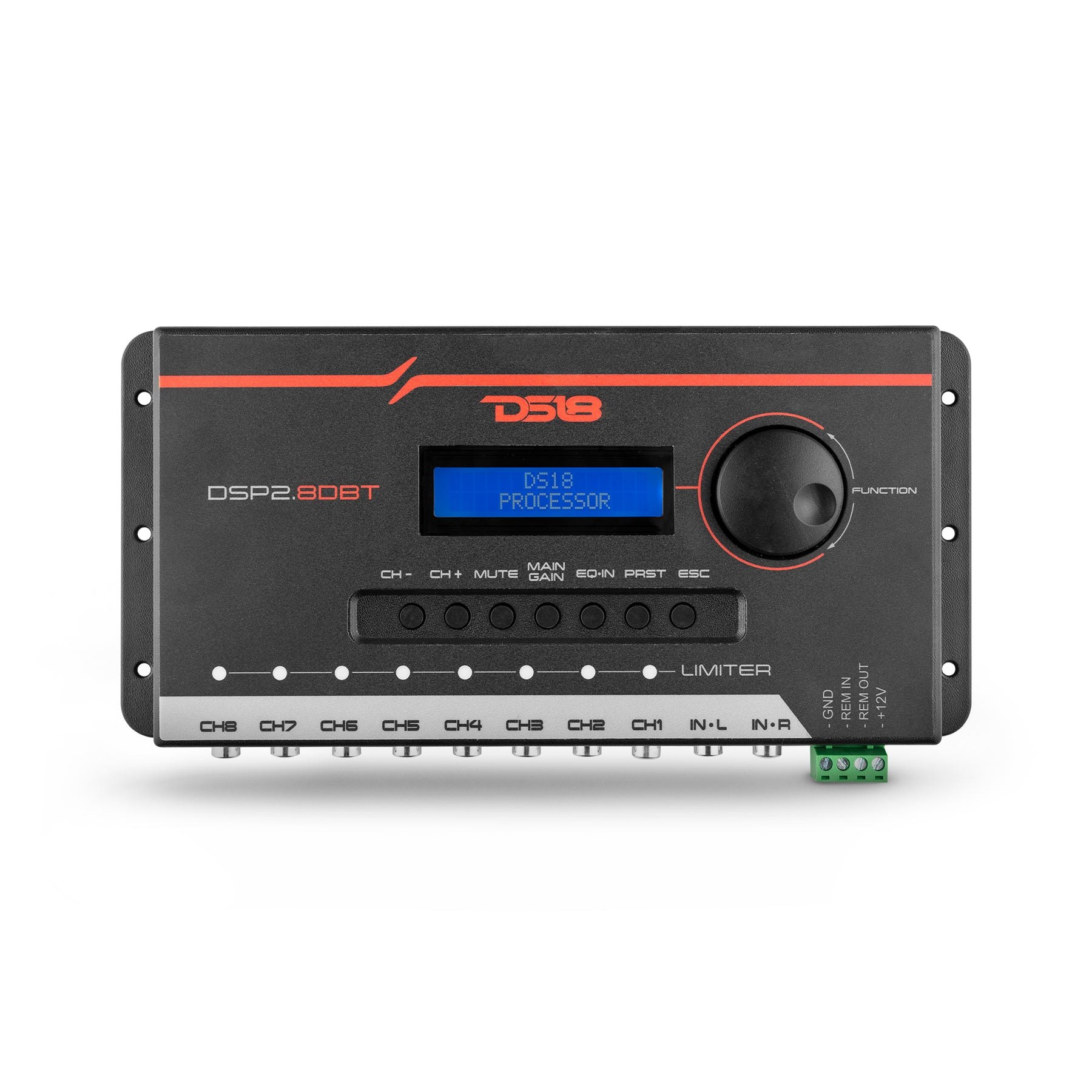 DS18® DSP2.8DBT - 15 Band Digital Sound Processor with Bluetooth and LCD Screen