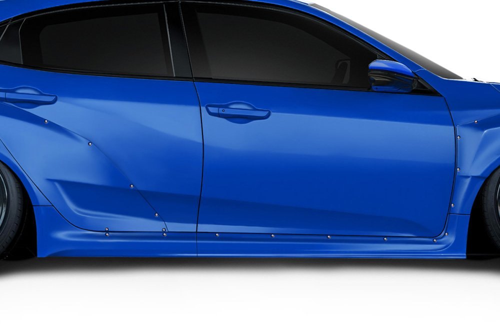 Duraflex® 118186 - Speedster Style Fiberglass Wide Body Side Skirt ...