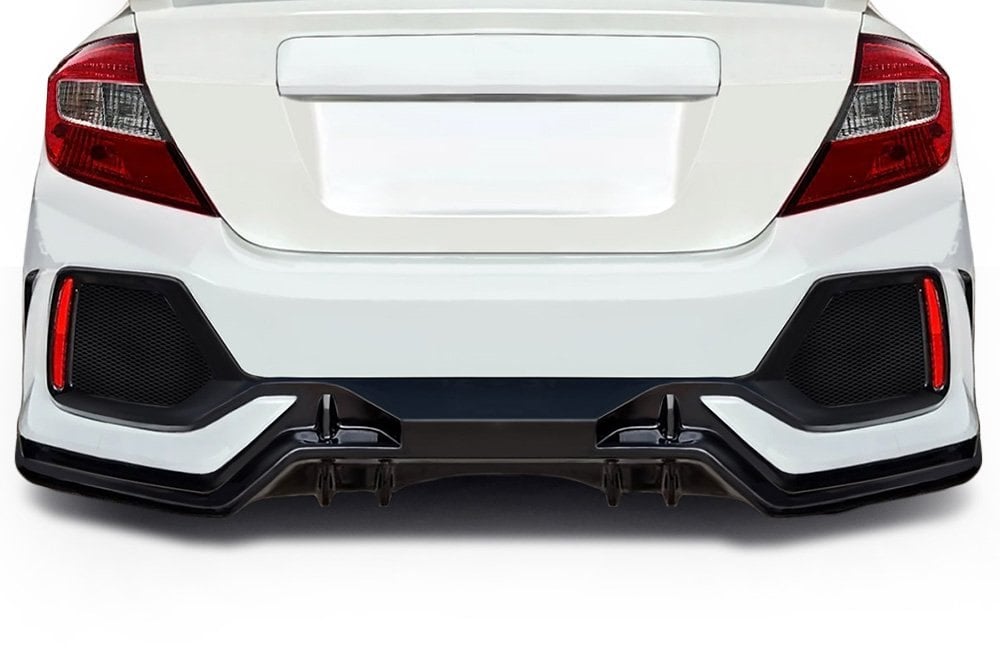 Duraflex® 118516 - FK8 Type R Style Fiberglass Rear Bumper Cover ...