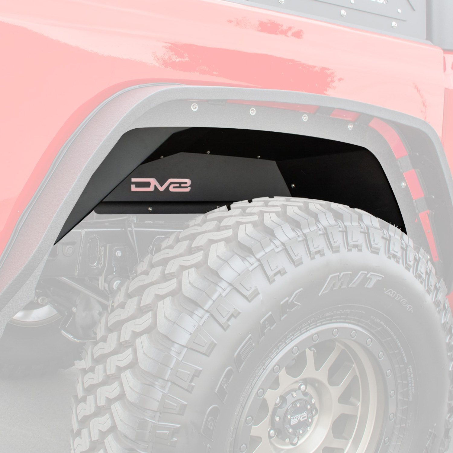 DV8 Offroad® INFEND-04RB - Black Powder Coat Rear Inner Fenders