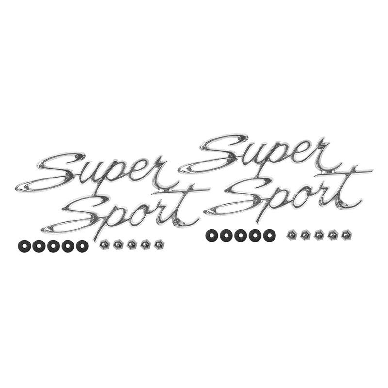 Dynacorn® EM3047 - "Super Sport" Script Rear Quarter Panel Emblems