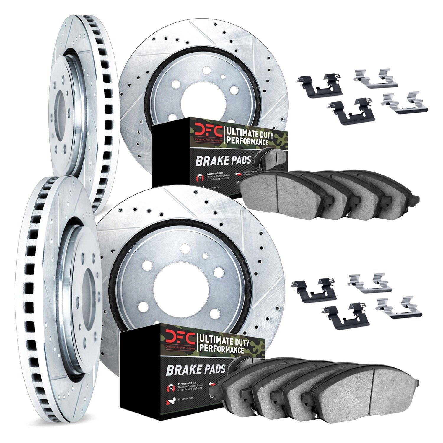 Dynamic Friction Company® 7414-54050 - Drilled and Slotted Front and ...