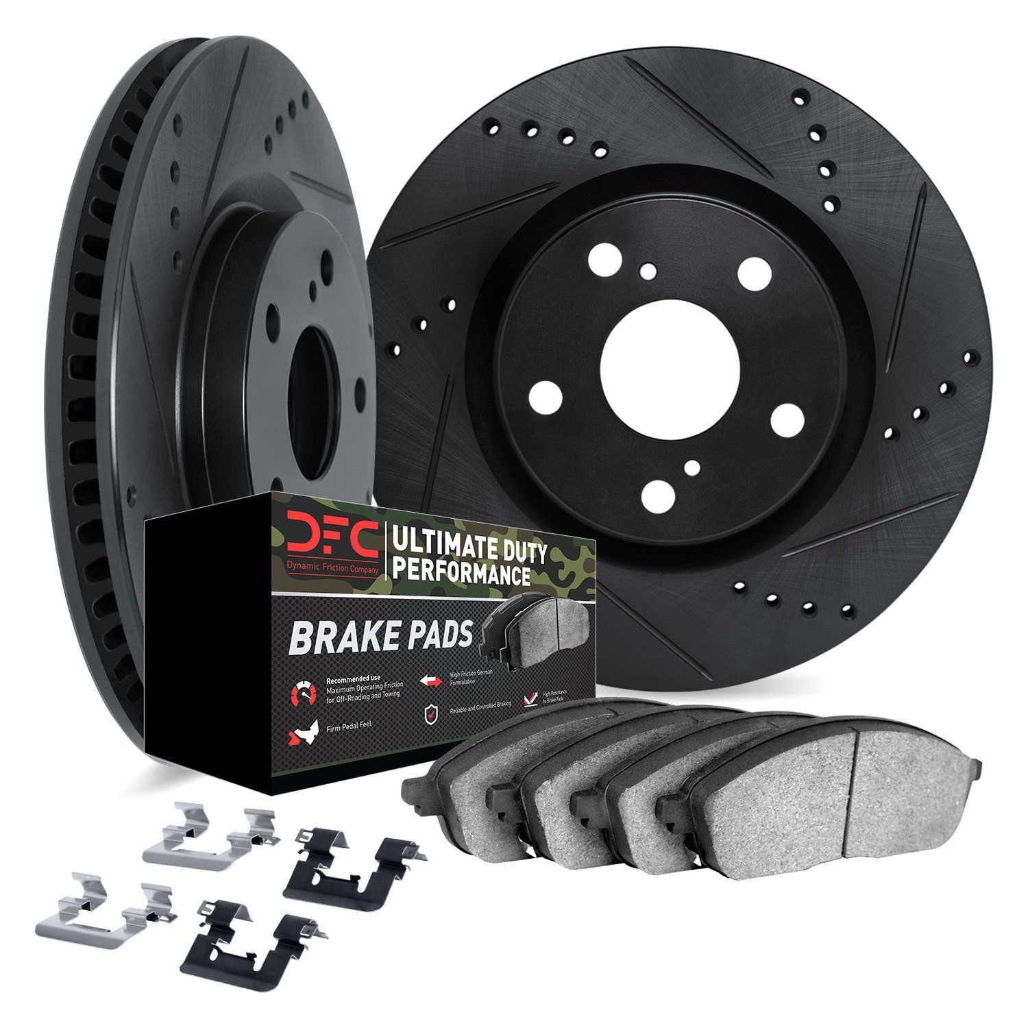 Dynamic Friction Company® 8412-54035 - Drilled and Slotted Front Brake ...