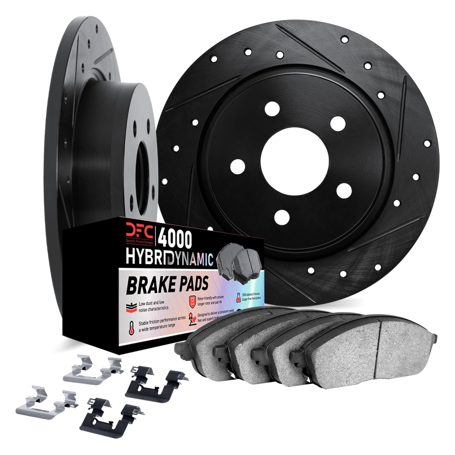 Dynamic Friction Company® 8812-73025 - Drilled and Slotted Rear Brake ...