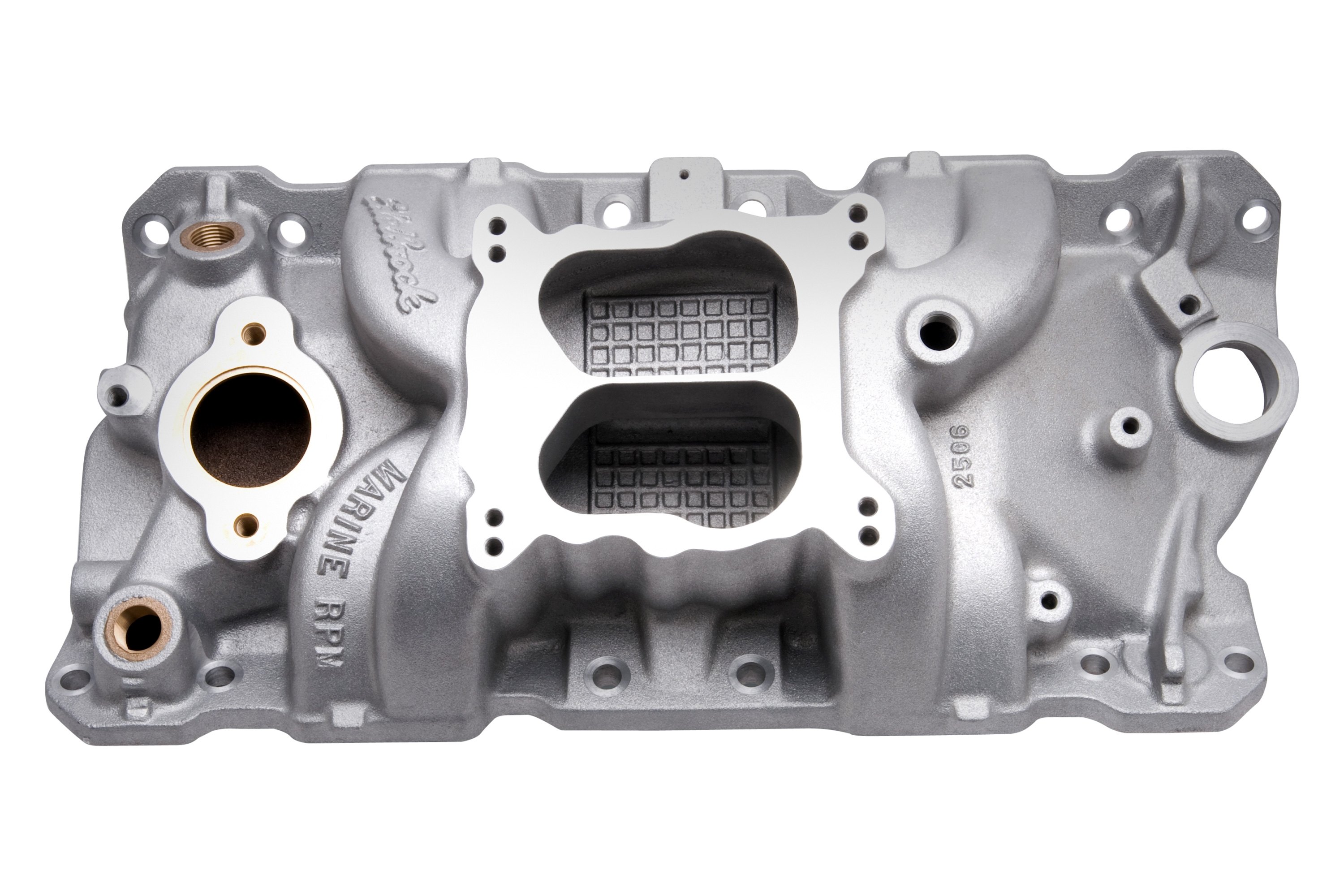 Edelbrock® 2506 - Super Victor® Satin Carbureted Single Plane Intake ...