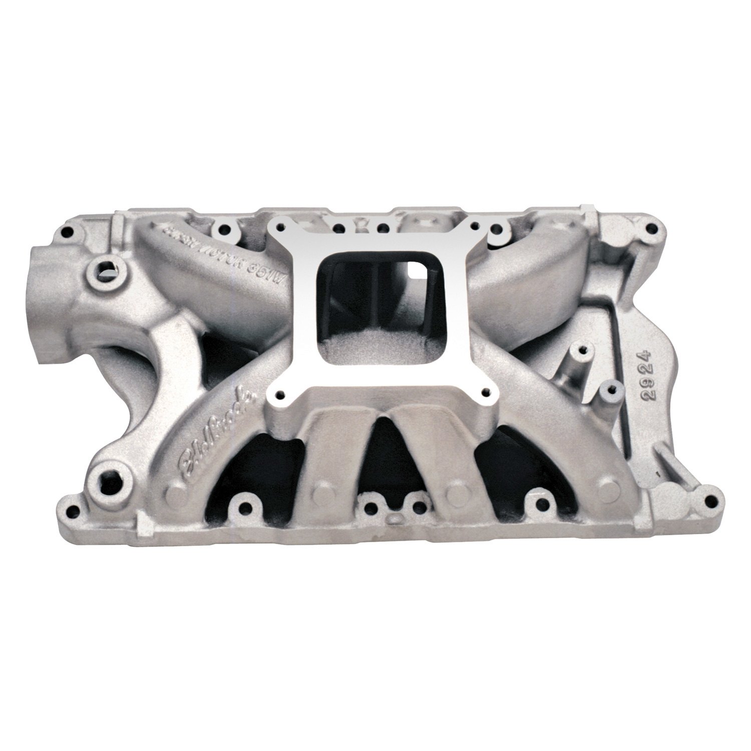 Edelbrock® 2924 - Super Victor® Satin Single Plane Intake Manifold