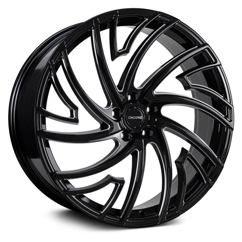 ENCORE ALLOYS® ENC103 Wheels - Gloss Black with Milled Spokes Rims
