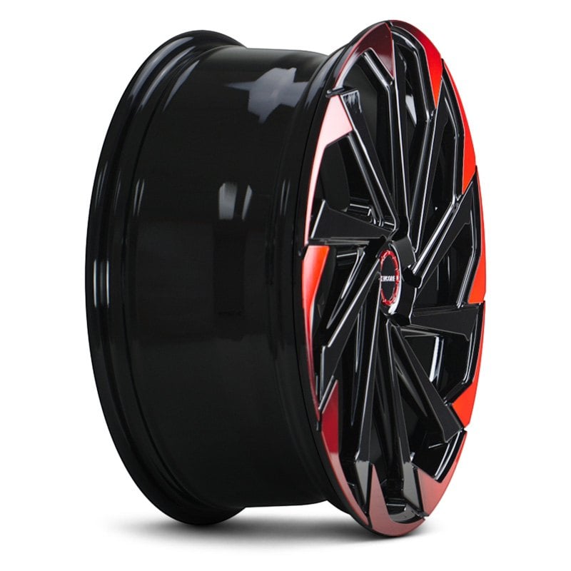 ENCORE ALLOYS® ENC106 Wheels - Gloss Black with Machined Red Tips Rims