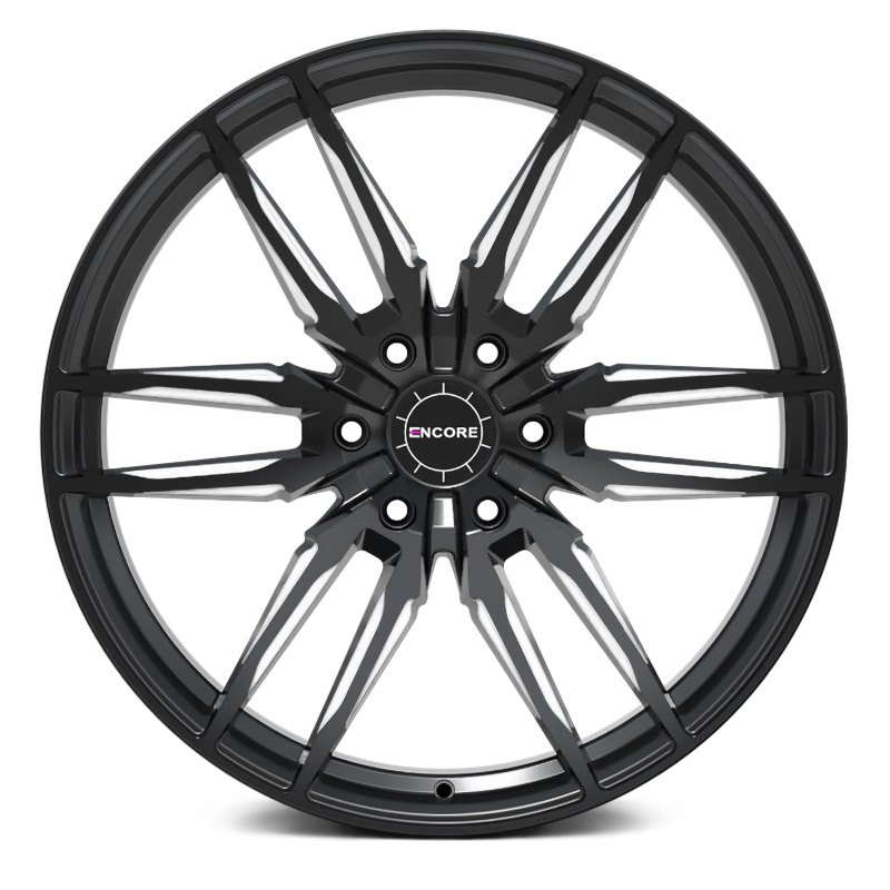 ENCORE ALLOYS® ENC107 Wheels - Gloss Black with Milled Spokes Rims