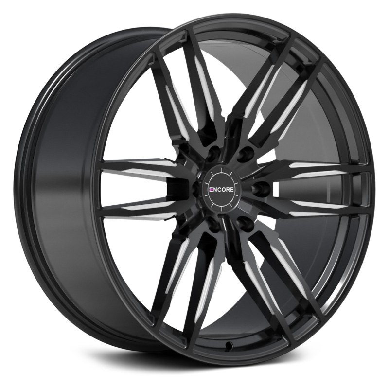 ENCORE ALLOYS® ENC107 Wheels - Gloss Black with Milled Spokes Rims
