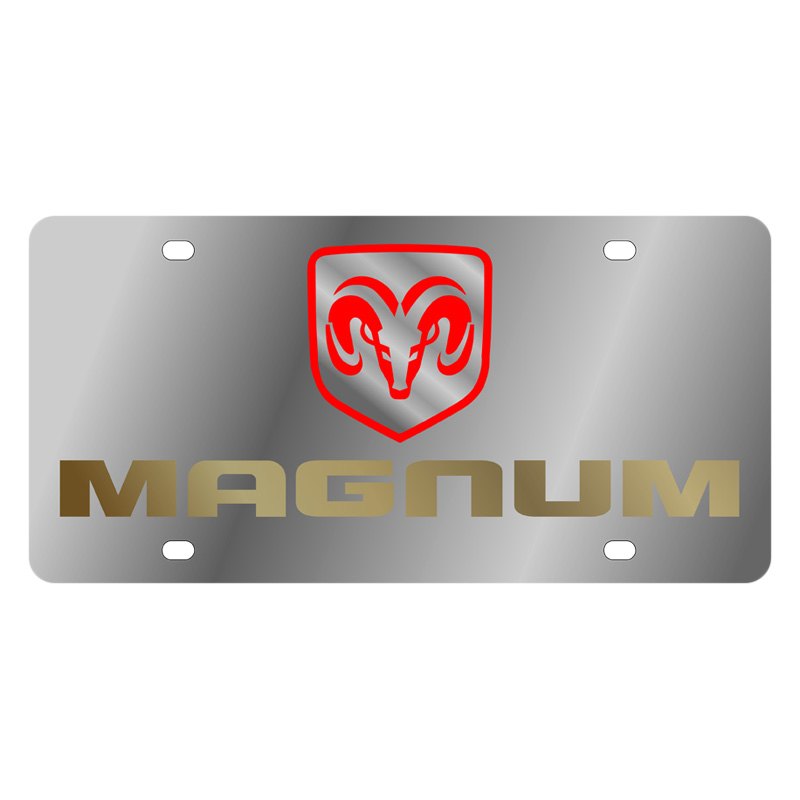 Eurosport Daytona® 1452-2 - MOPAR Polished License Plate with Gold ...