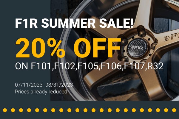 F1R Custom Wheels With Iconic JDM-Inspired Designs are on Sale -20% ...