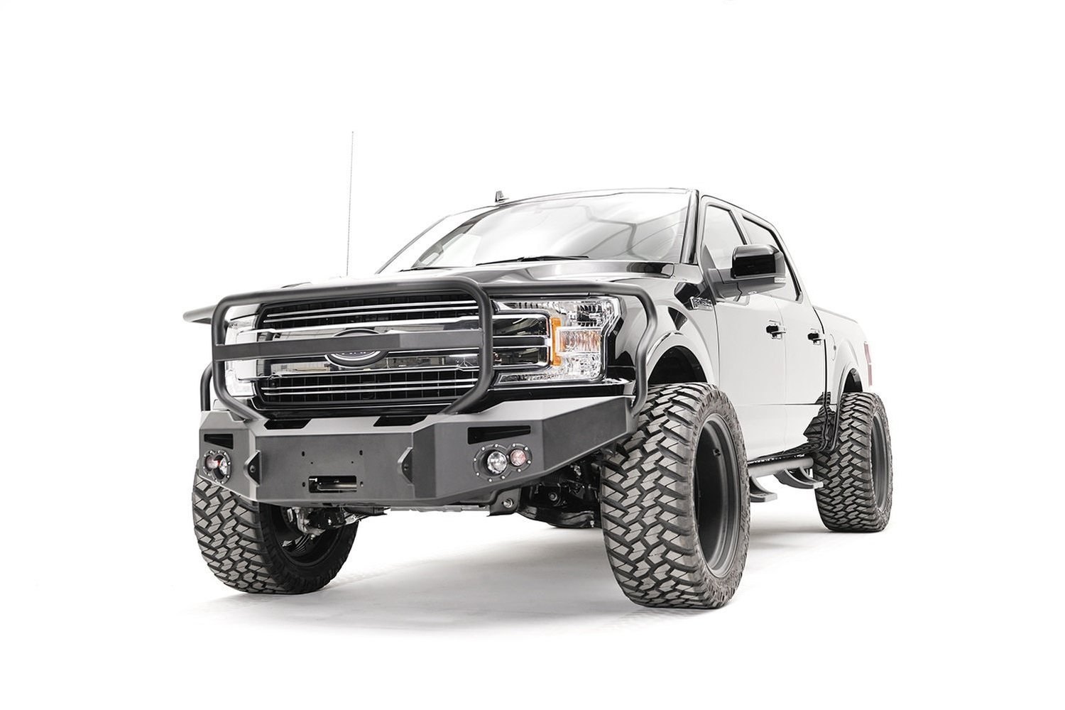 Fab Fours® - Ford F-150 2020 Premium Full Width Blacked Front Winch HD ...