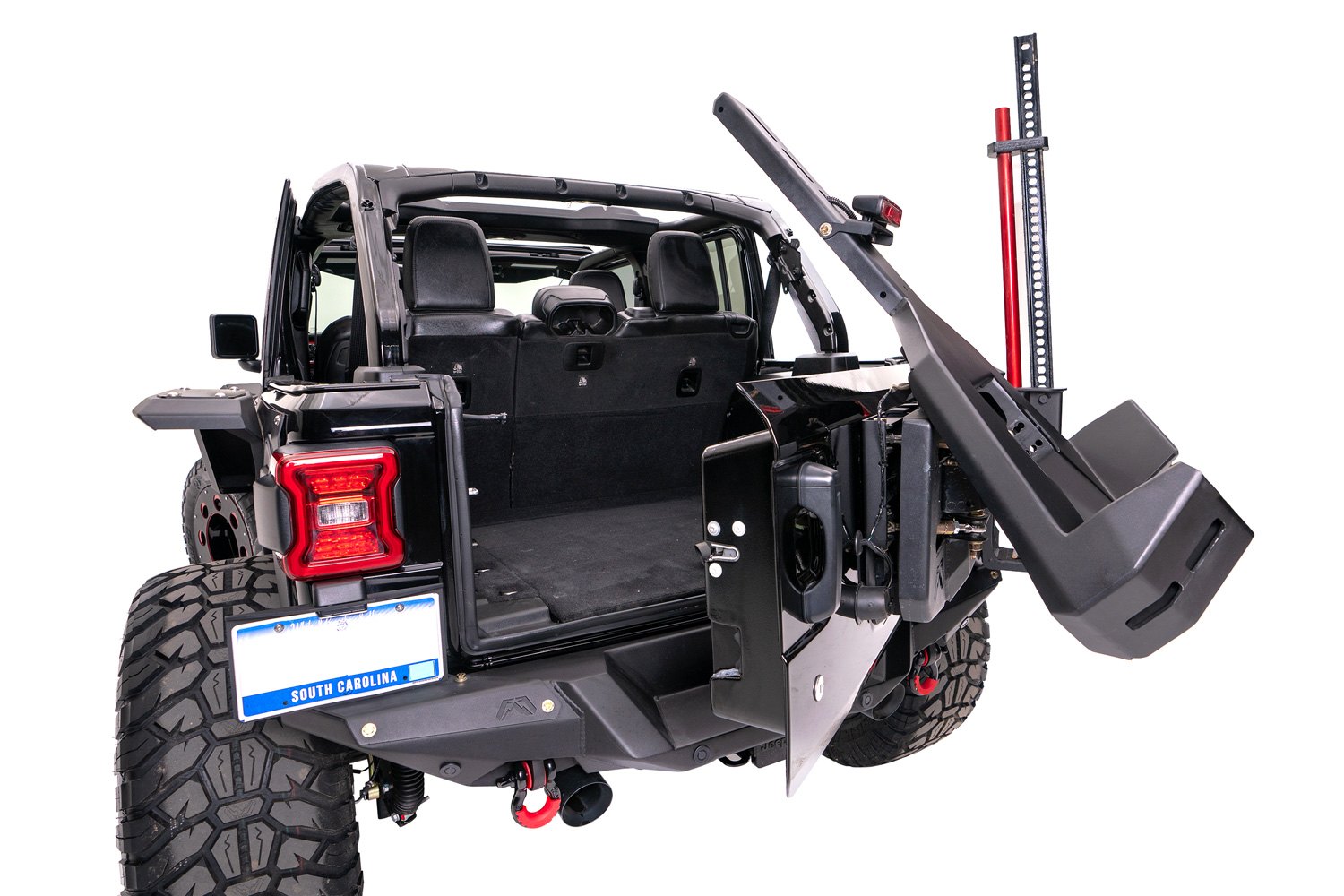 Fab Fours® JL2070-B - Slant Back Raw Tire Carrier