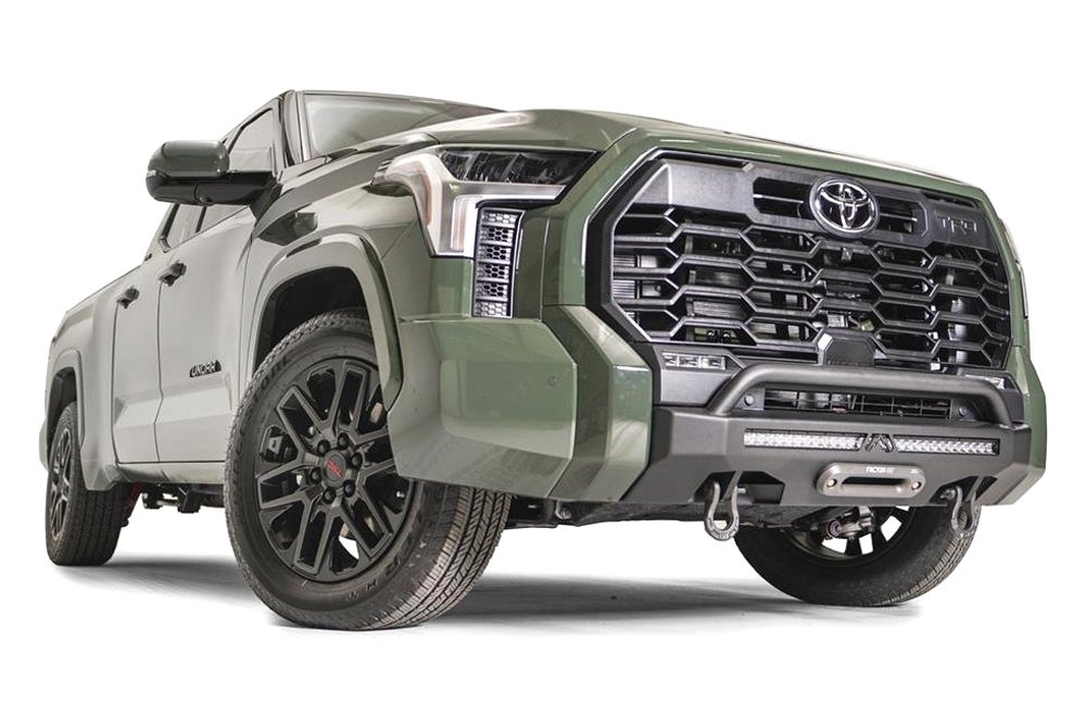 Fab Fours® TT22-N5452-1 - Pre-runner Guard Black Powder Coat Winch ...