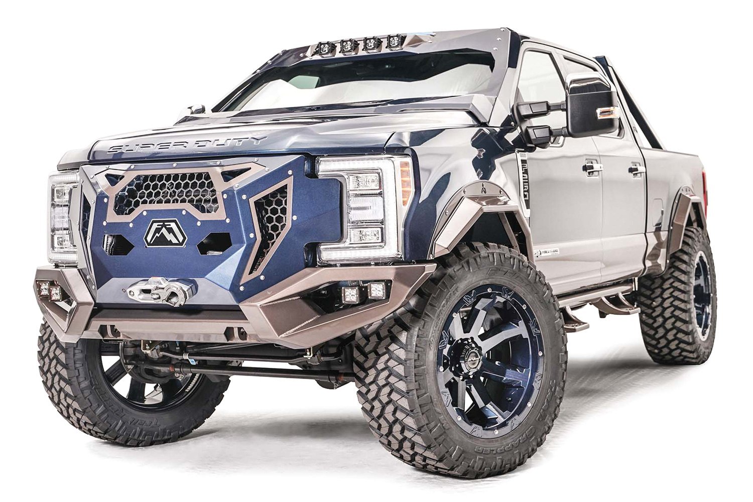 Fab Fours® - Ford F-350 2018 ViCowl Black Windshield Protection